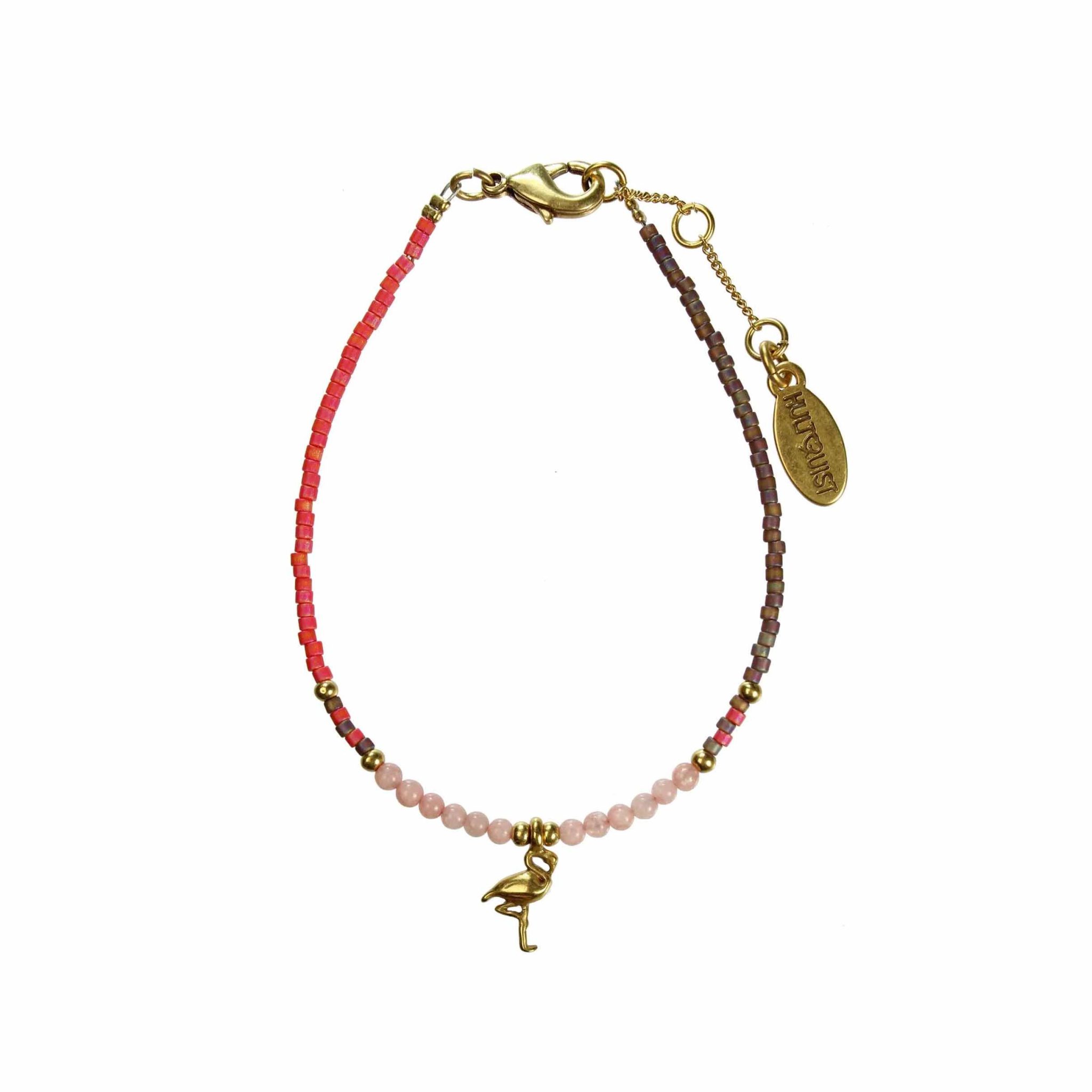 Hultquist Flamingo Bead Bracelet Gold